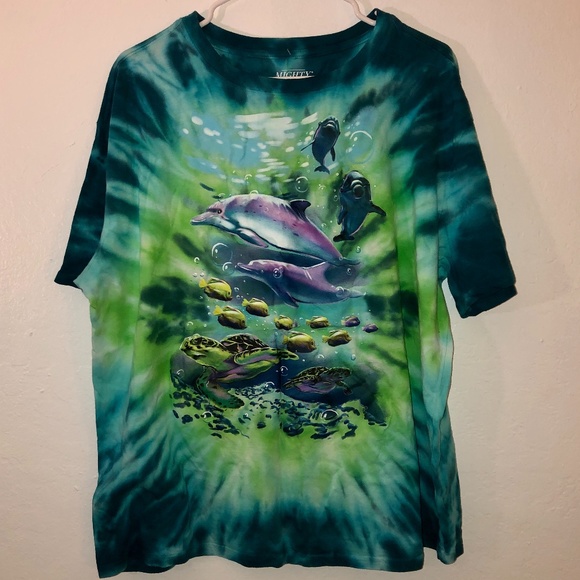 Mighty Fine | Tops | Ntw Mighty Fine Target Blue Green Tie Dye Sea Life ...